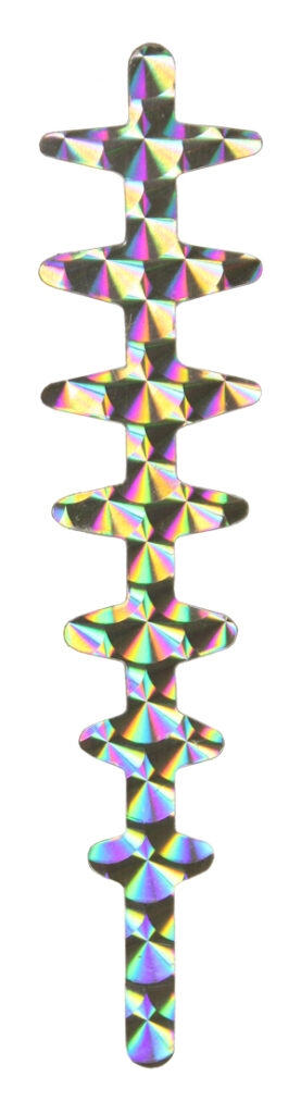 Ladder Back Stickers-Style 17-Silver Scale