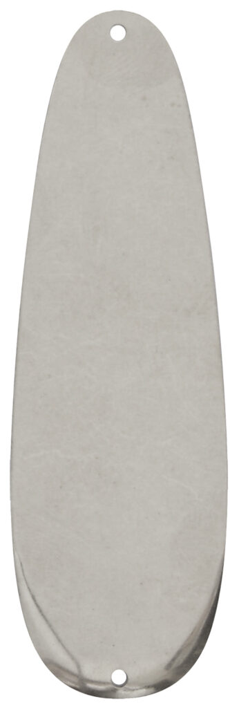 Steel Trolling Thin Spoon - Raw Steel - Sz T8