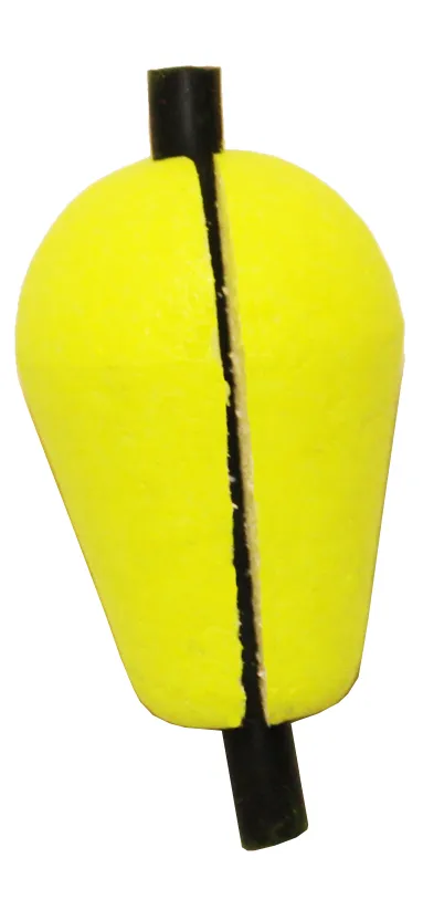 Slit Teardrop Floats - FL. YELLOW 1 Inch