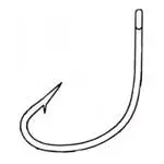 Eagle Claw Hook-2-L143G Gold Kahle Horizontal Hook