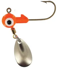 Round Head with Spinner Attachment 1/8 Oz. Orange with a size 2 Hook ...